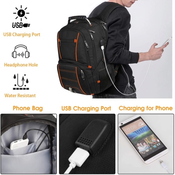 Bags | Travel Laptop Backpack Extra Large Usb Charging Port Tsa ...